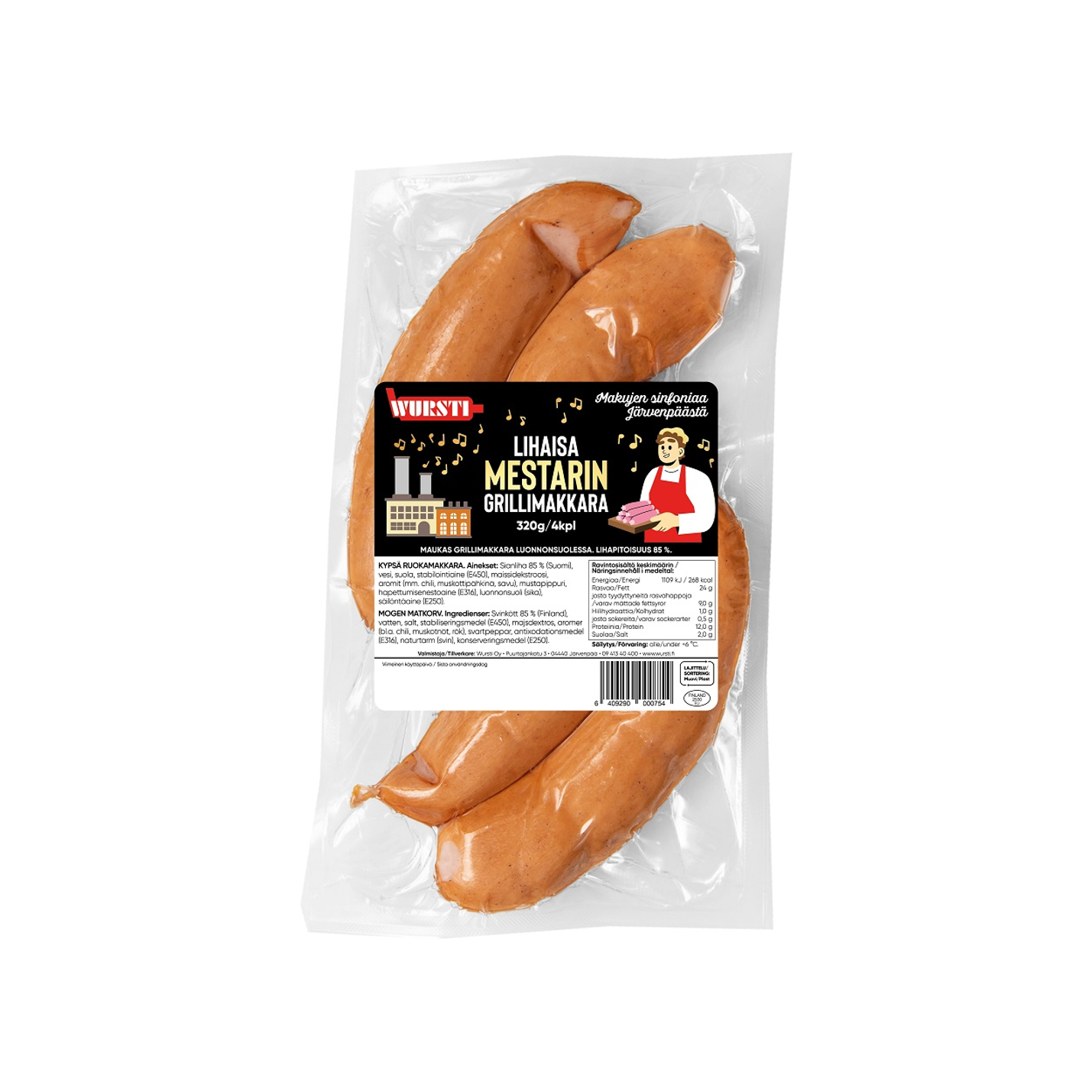 Lihaisa Mestarin grillimakkara - Wursti | Lihajalosteet - Makkarat